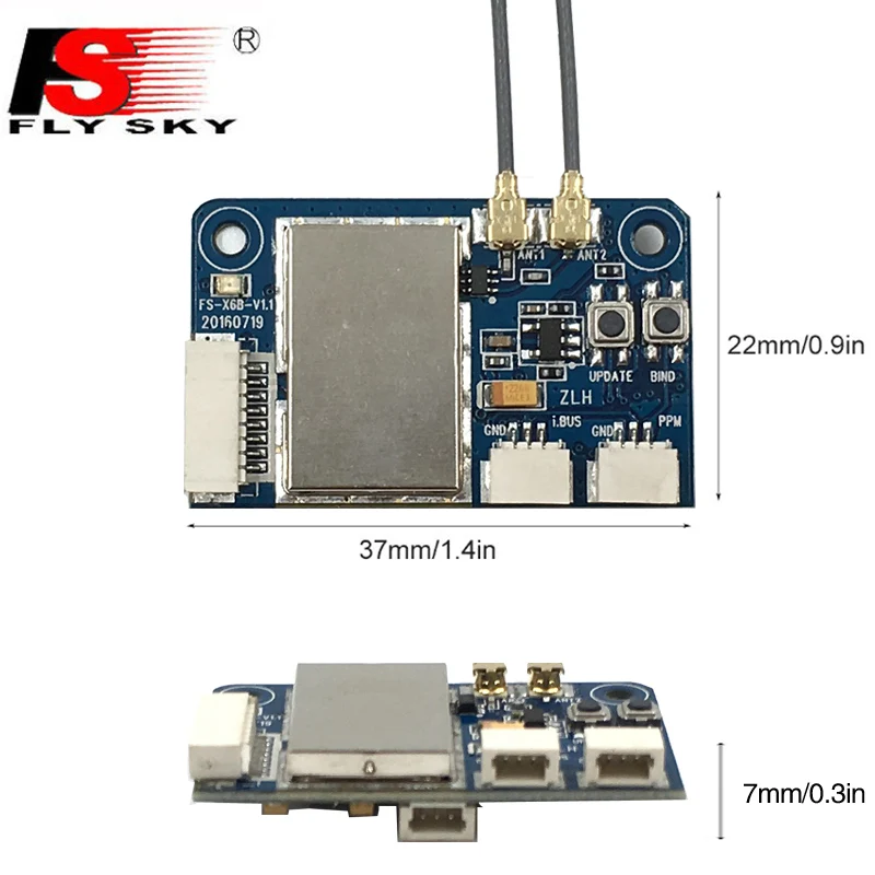 Flysky FS X6B 2.4G PPM i BUS PWM 6CH Receiver For Rc Quadcopter FS I6X ...