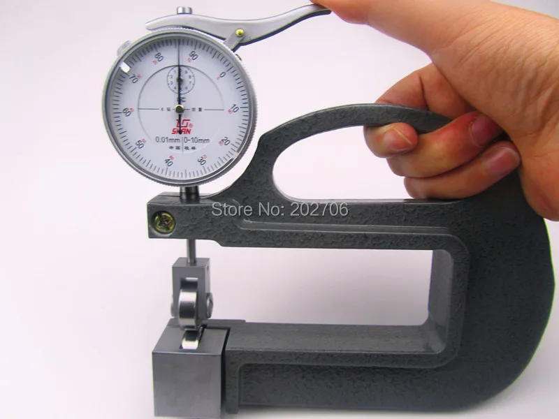 0-10mm Thickness Gauge With Roller Insert 0.01mm Continuous Thickness ...
