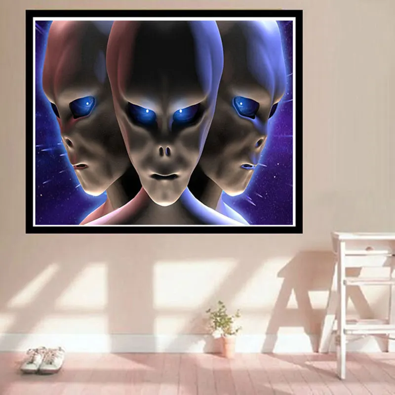 30*50cm DIY Diamond Embroidery Painting Alien Crystal Diamond Painting ...
