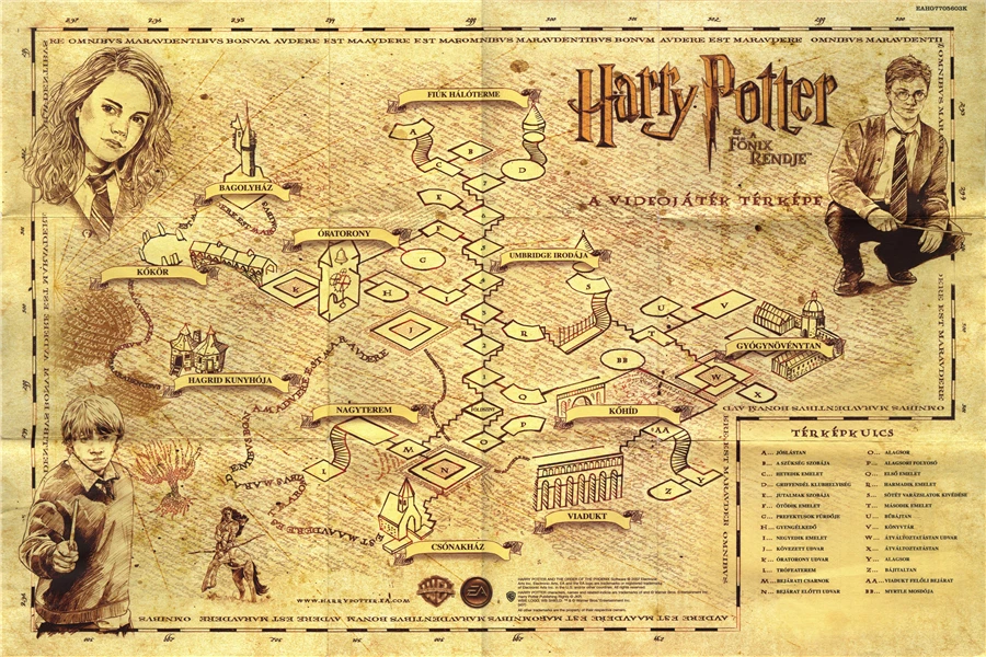 Hogwarts Map Kort