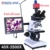 Professional Lab biological HD trinocular microscope zoom 2500X + USB ...