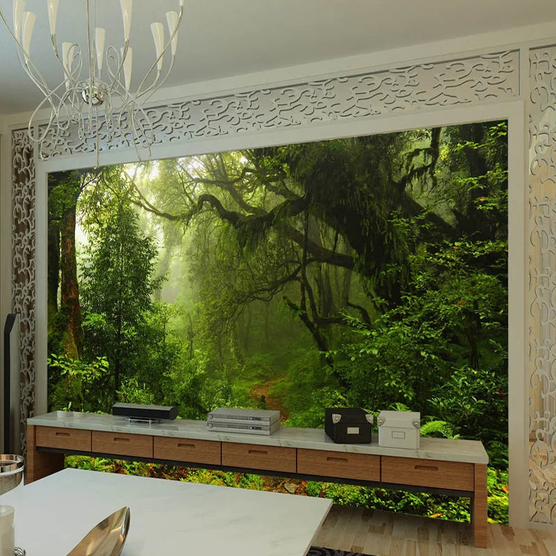 Best product Custom 3D Primeval Forest Wall Mural Photo Wallpaper ...