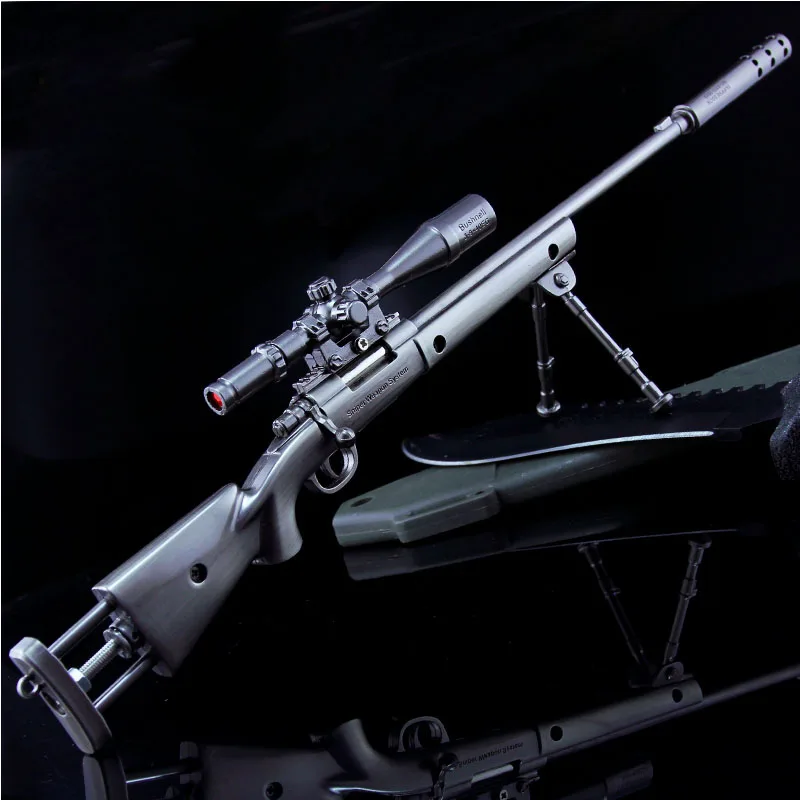 1PCS AWM model guns Mini Diecast PUBG metal gun model Military toys for ...