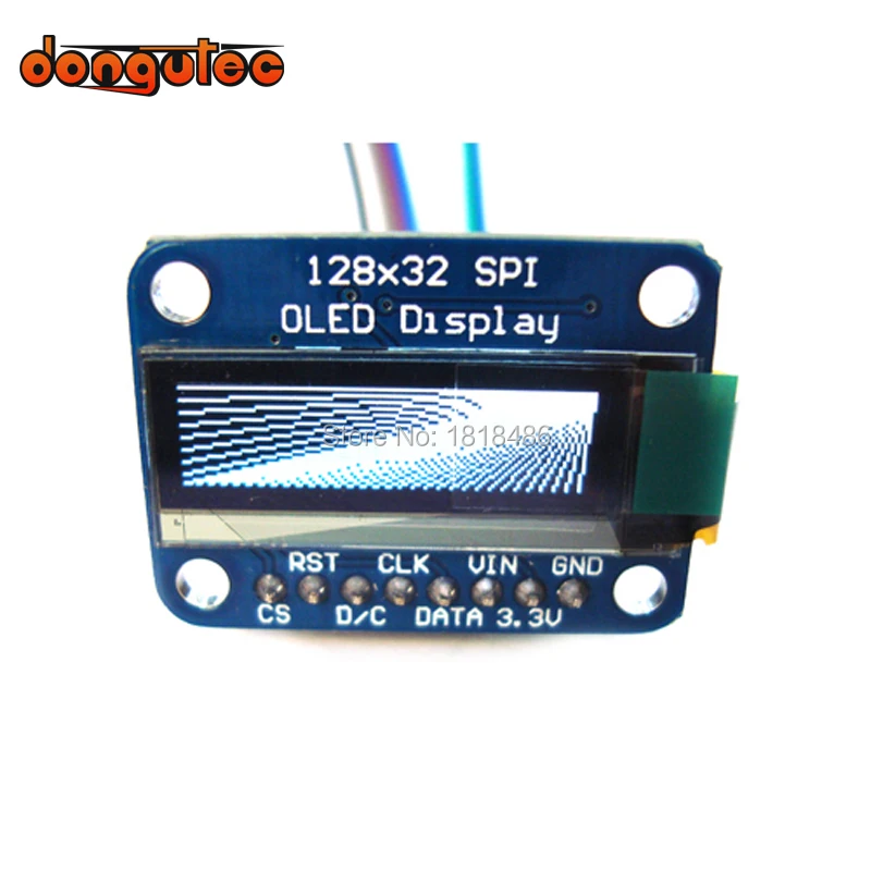 0.91" SSD1306 128X32 SPI OLED Module White Graphic Display Monochrome ...