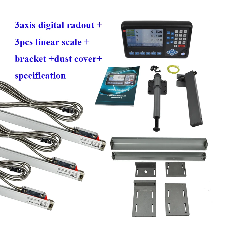 Fresadora de 3 ejes DRO/lectura DIGITAL/pantalla DIGITAL/contador multifunción con codificador ...