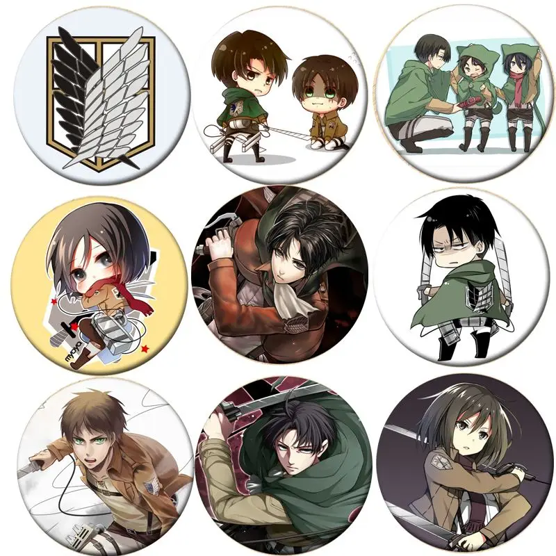 Insignia de Anime Attack on Titan para Cosplay, 1 piezas, broche de ...