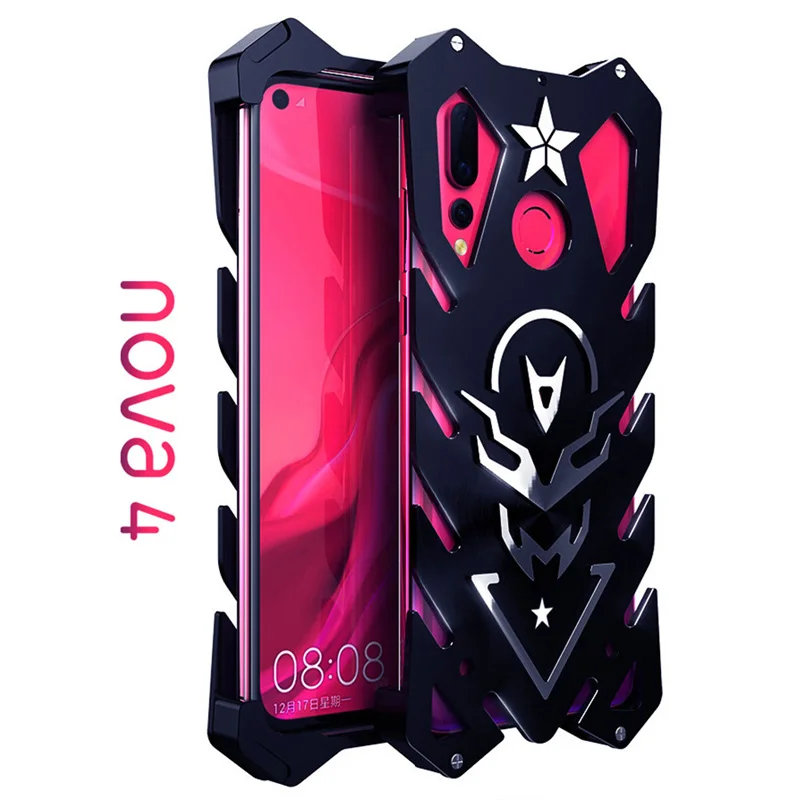 For Huawei Nova 4 Case Zimon Luxury New Thor Heavy Duty Armor Metal ...