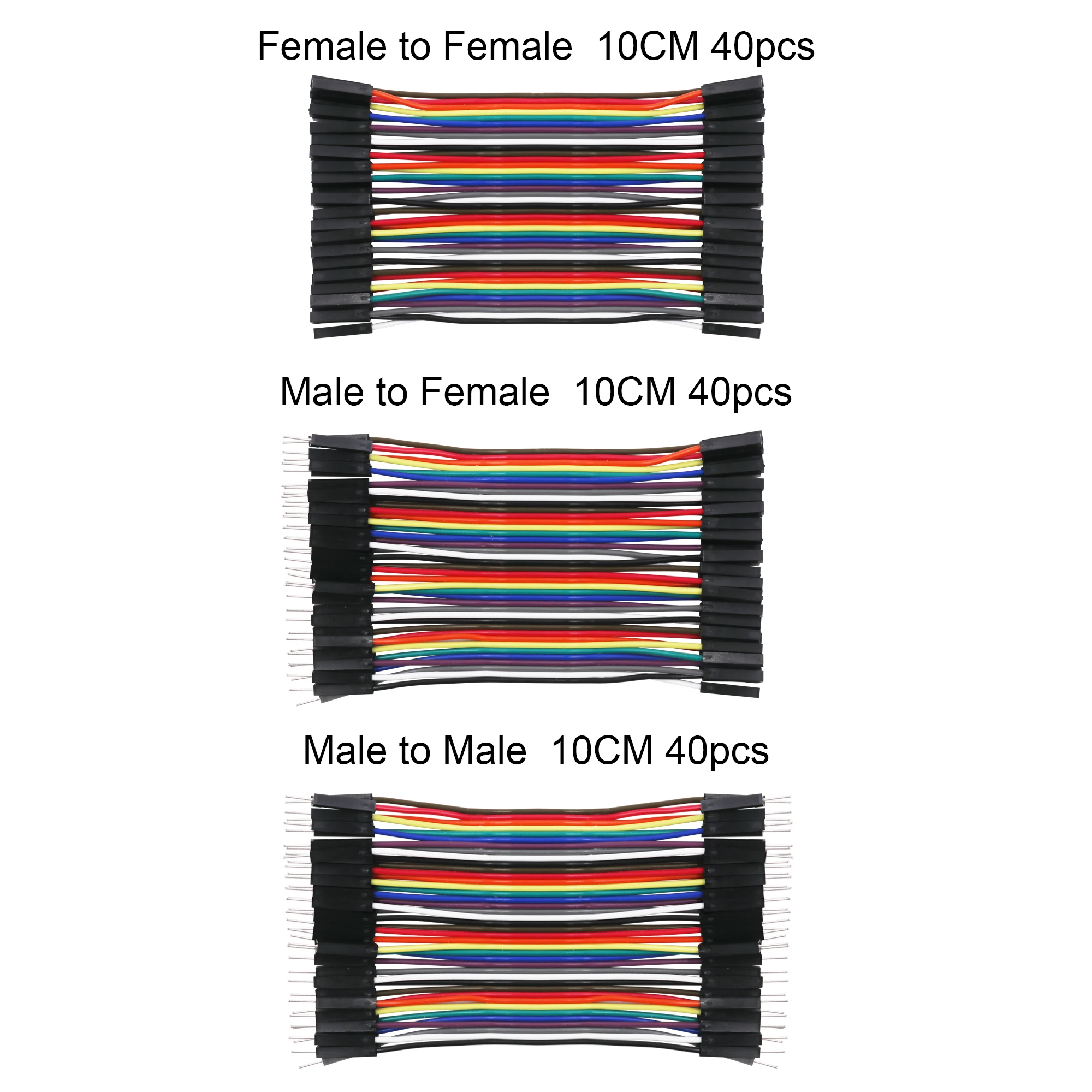 Dupont line 120pcs 10cm Male to Male+Male to Female+Female to Female ...
