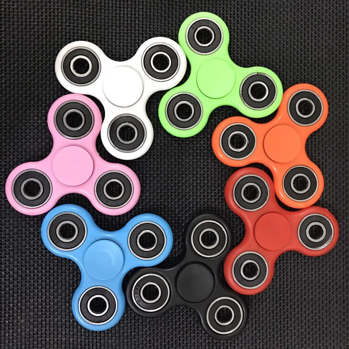 8 Colors New Tri Spinner Fidgets Toy Plastic EDC Sensory Fidget Spinner ...