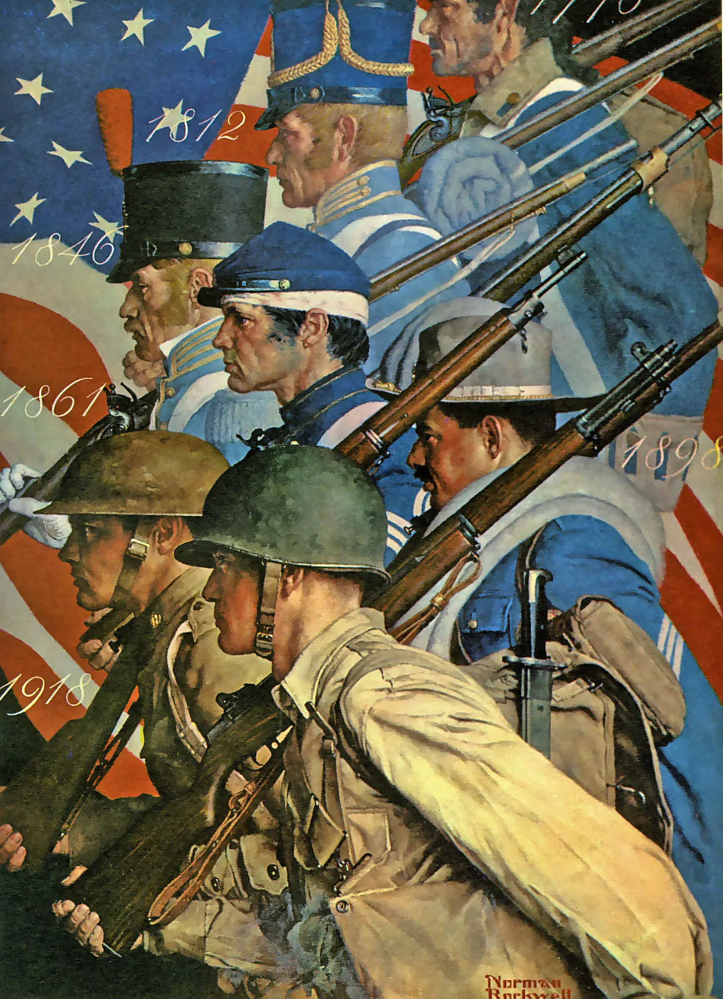 Vintage Propaganda Poster WW2 Americans at war Classic Canvas Paintings ...