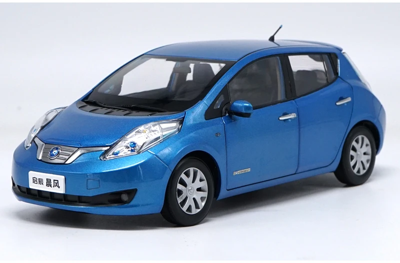 1-18-Diecast-Model-for-Nissan-Venucia-LEAF-Blue-Electric-Vehicle-Alloy ...