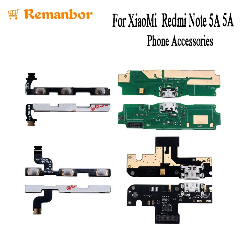 Remanbor For XiaoMi Redmi Note 5A 5A Side Button Flex Power +Volume ...