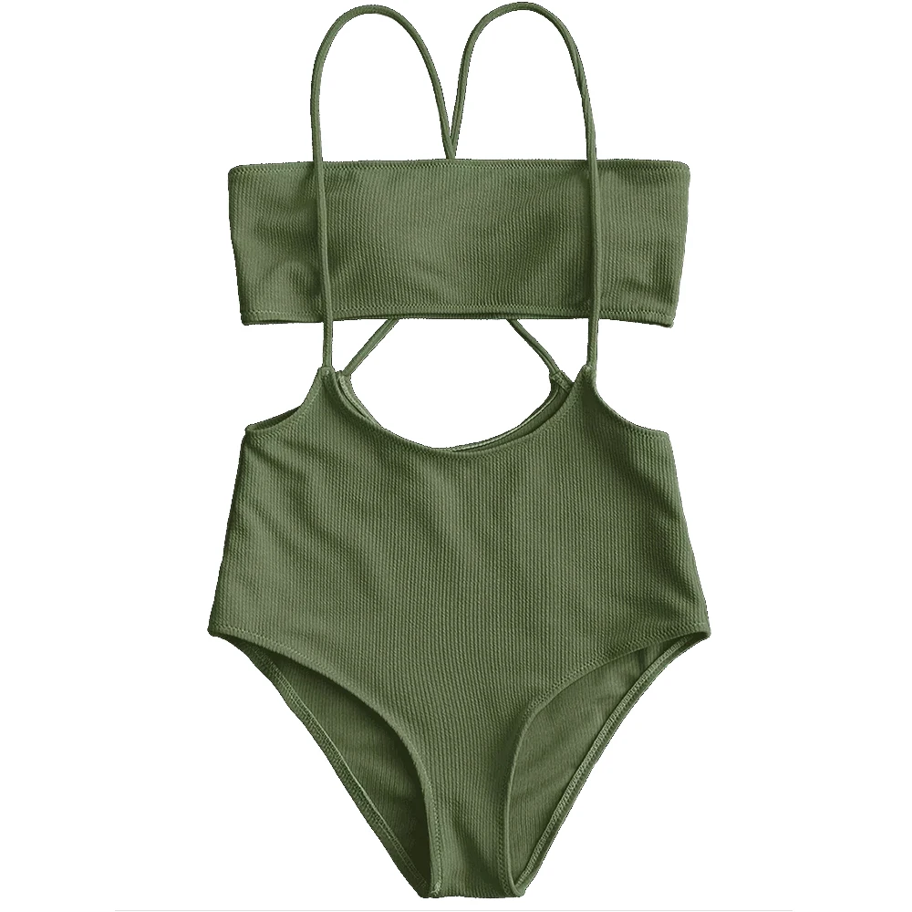 Buy Two Pieces Swimsuit Women High Cut Monokini Thong
