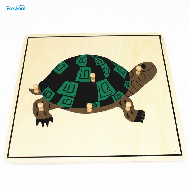 Baby-Toy-Kids-Montessori-Turtle-Puzzle-Animal-for-Children-Wood-for ...
