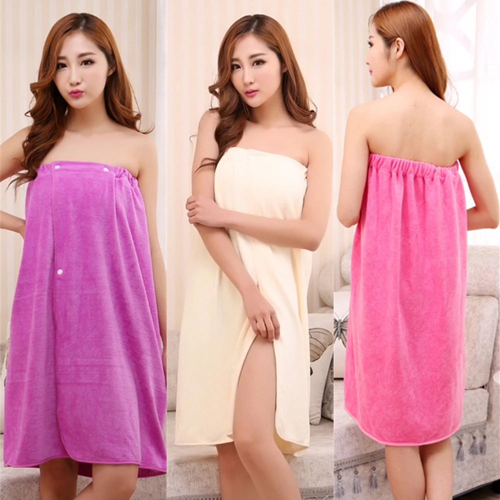 Sexy Women Wearable Magic Bath Towel 140x70cm Fast Drying Microfiber Fabric Beach Towel Spa Bath ...