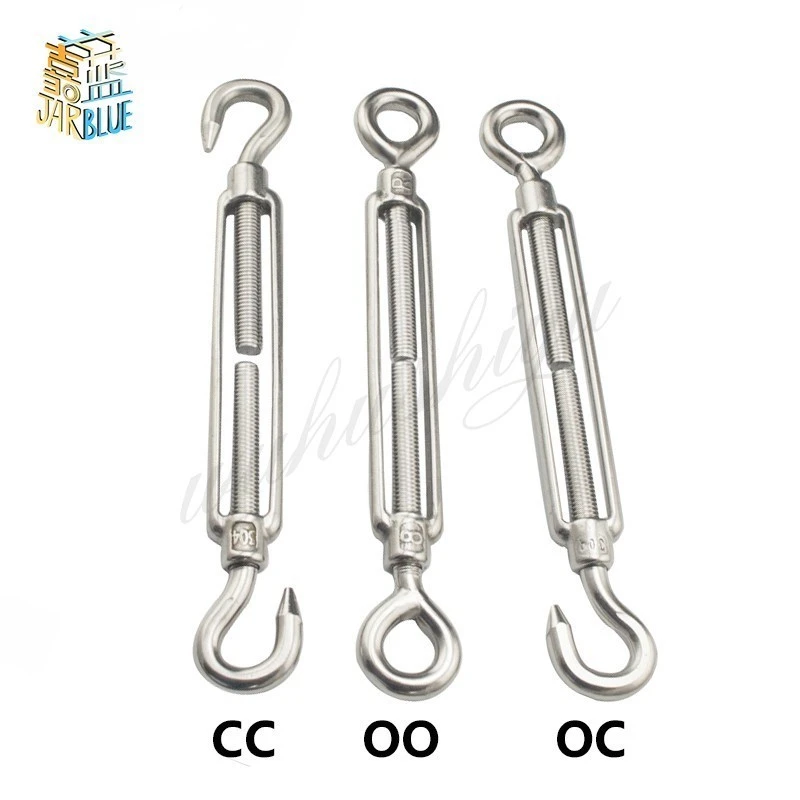 1Pcs M4 M5 M6 M8 M10 Stainless Steel 304 Adjust Chain Rigging Hooks ...