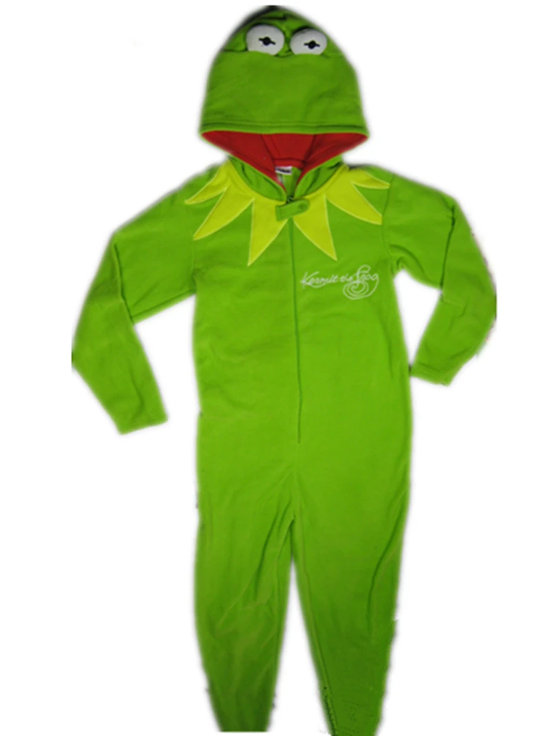 Children Sesame Street Kermit Onesies animal Kermit jumpsuit Fleece ...