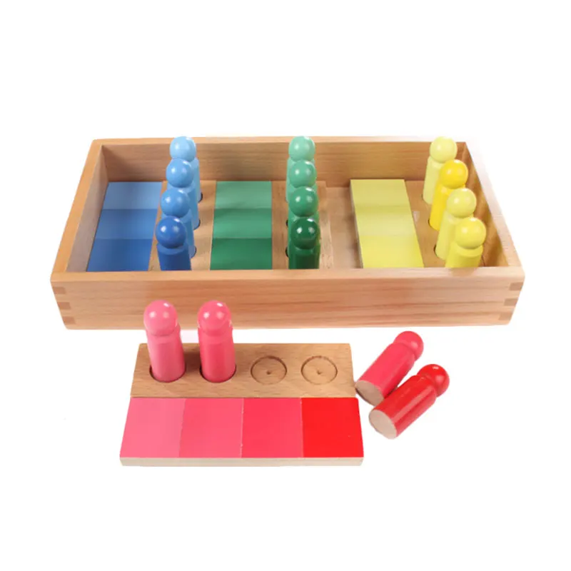 Wooden Montessori Toys Baby Color Matching Box Preschool Educational Wooden Montessori Toys Baby Color Matching Box Preschool Educational