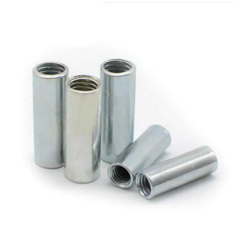 5PCS M6 M8 M10 M12 Galvanized and Long Round Joint Nut Screw Connection ...