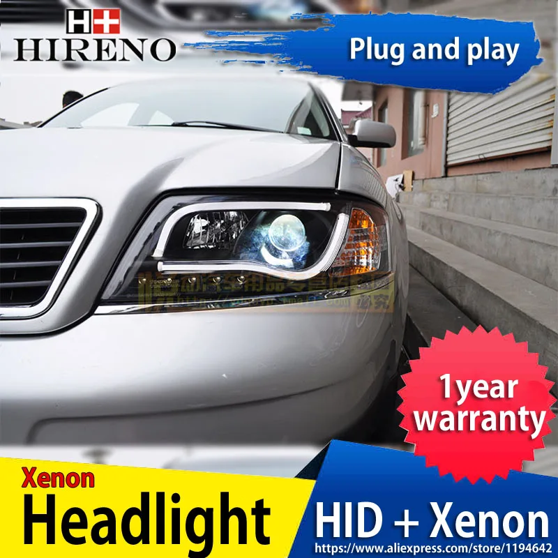 Hireno Headlamp for Audi A6 C5 1999 06 car Headlight Assembly LED DRL ...