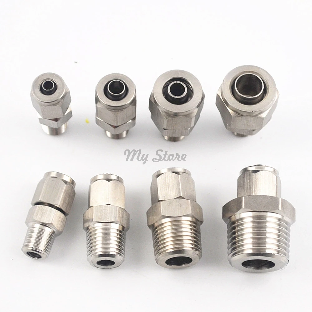 1pc quick connectors Tube Pipe Fittings Threaded Male Connector ...