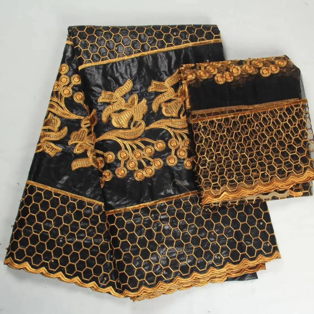 african Bazin riche getzner 2018 high quality embroidered jacquard lace ...