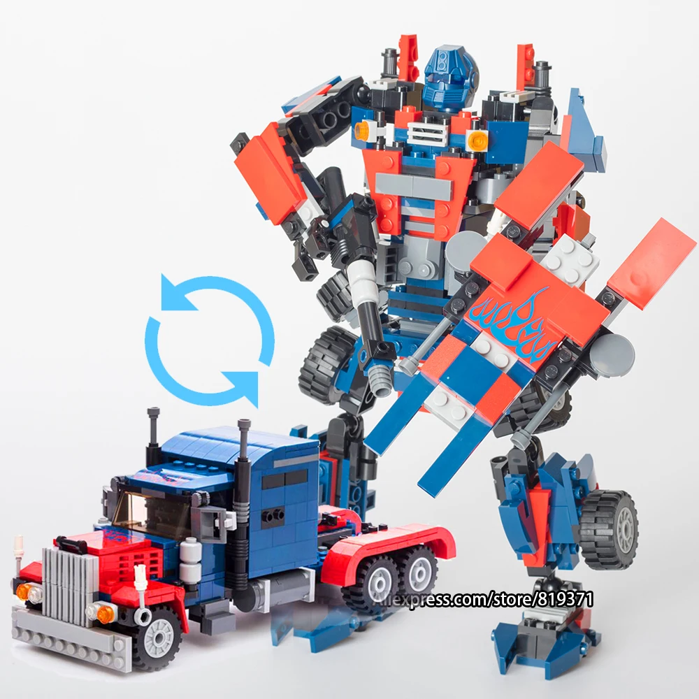 377pcs Robot Car Transformation Blocks Bricks Classic Building Blocks ...