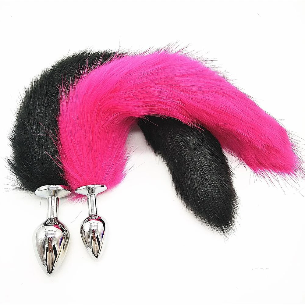Metal Feather Anal Toys Fox Tail Anal Plug Erotic Anus Toy Butt Plug