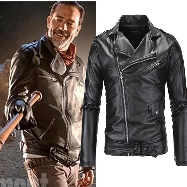 New Film The Walking Dead Negan Leather jacket Men Casual coat XL XXXL ...