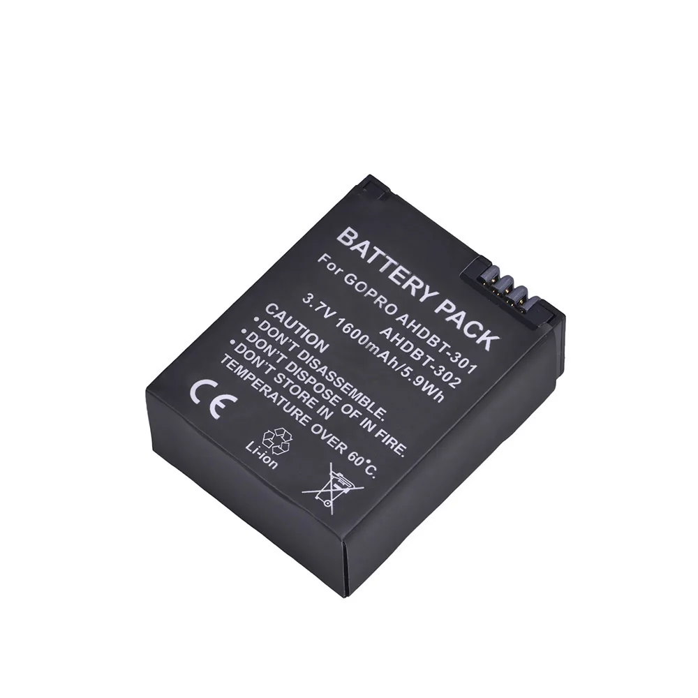 Tectra 3.7v 1600mah Battery For Hero 3 Gopro Hero3 Battery Ahdbt-301 ...