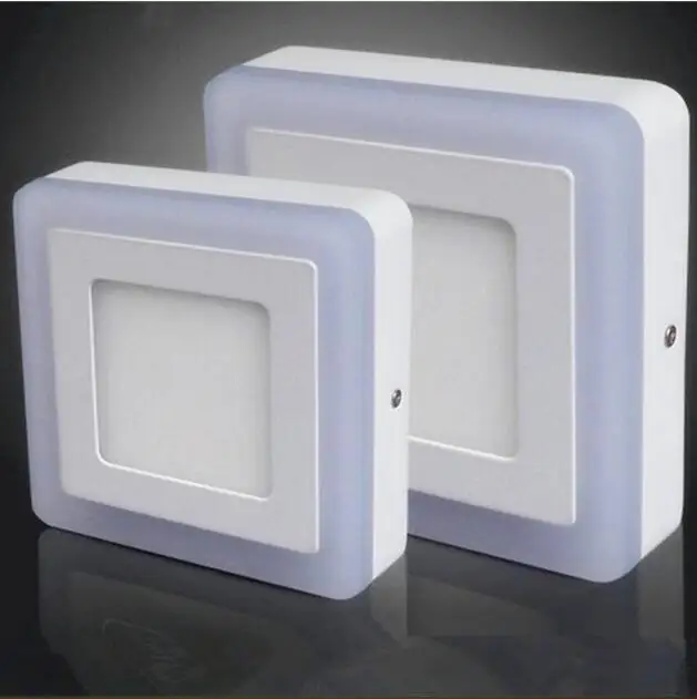 6W-9W-16W-24W-Blue-White-Round-Square-No-Cut-Double-Color-LED-Panel ...