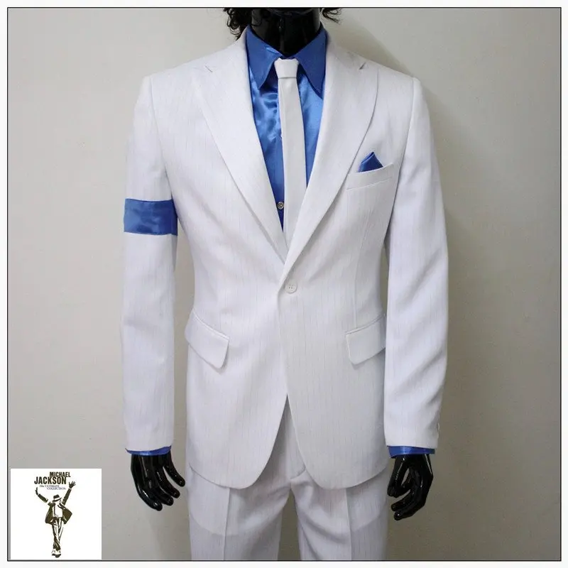 Classic MJ Michael Jackson Smooth Criminal Classic White Stripe Skinny ...