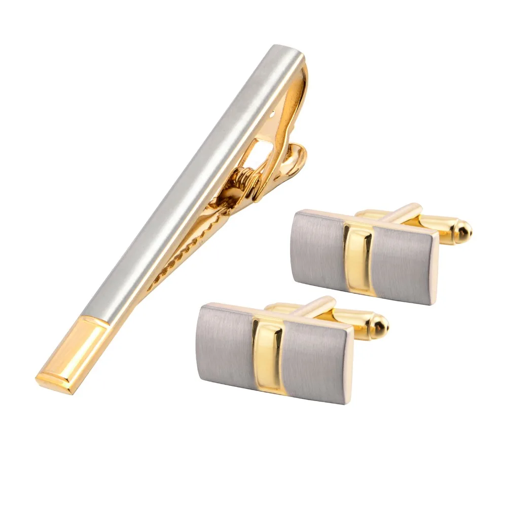 Cufflinks And Tie Clips Mens Set Gold Cufflink Set Tie Pins For Men