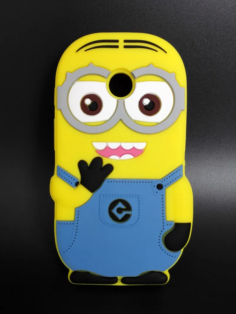 Luxury Cute 3D Lovely Cartoon Despicable Me 2 Minions silicon Phone ...