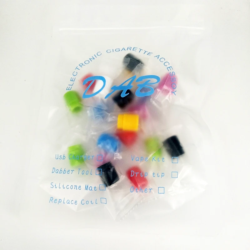 E Cigarette Colorful Drip Tip Silicone Mouthpiece Disposable Drip Tip ...