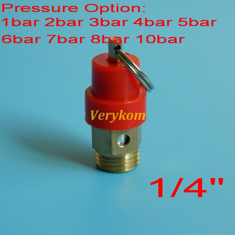 1/4" Bsp Air Compressor Safety Release Valve Pressure Relief Regulator ...