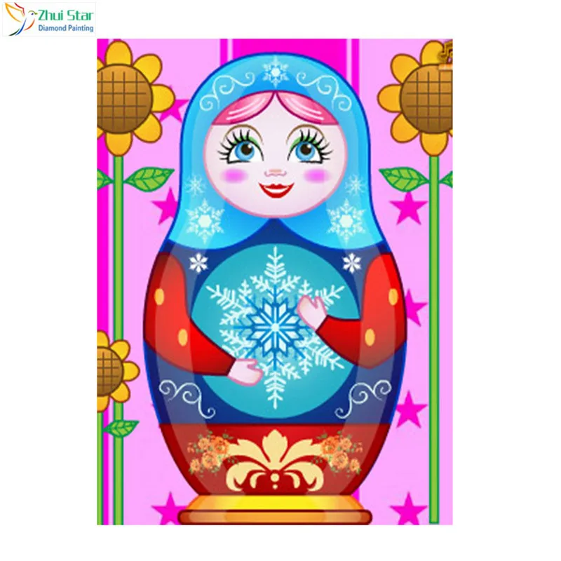 Russian Matryoshka Diamond Painting Cross Stitch Kits 5D DIY Diamond ...