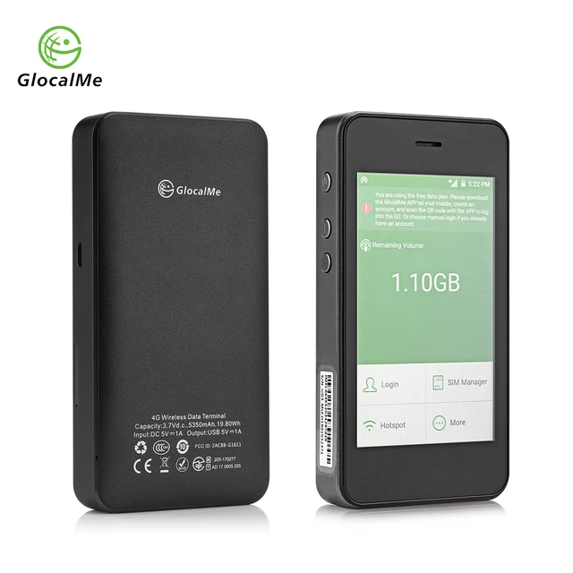 GlocalMe G1611 G3 4G Wireless Data Terminal Worldwide High-Speed WiFi ...