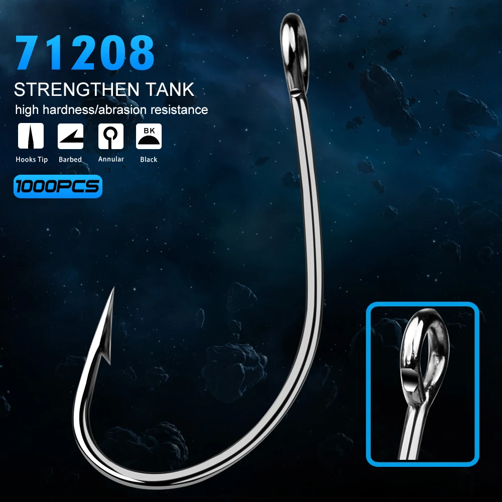 1000pc-Barbed-Hook-72A-Material-fishhook-Fly-Hooks-Fishing-Trout-Salmon ...