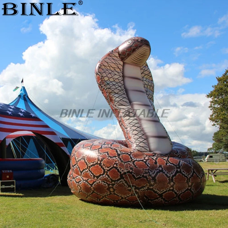 Custom-vivid-2m-4m-6m-giant-inflatable-snake-wild-Cobra-animal-for ...