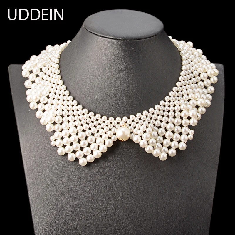 Uddein Fashion Multi Layer Simulated Pearl Jewelry Wedding Bridal ...