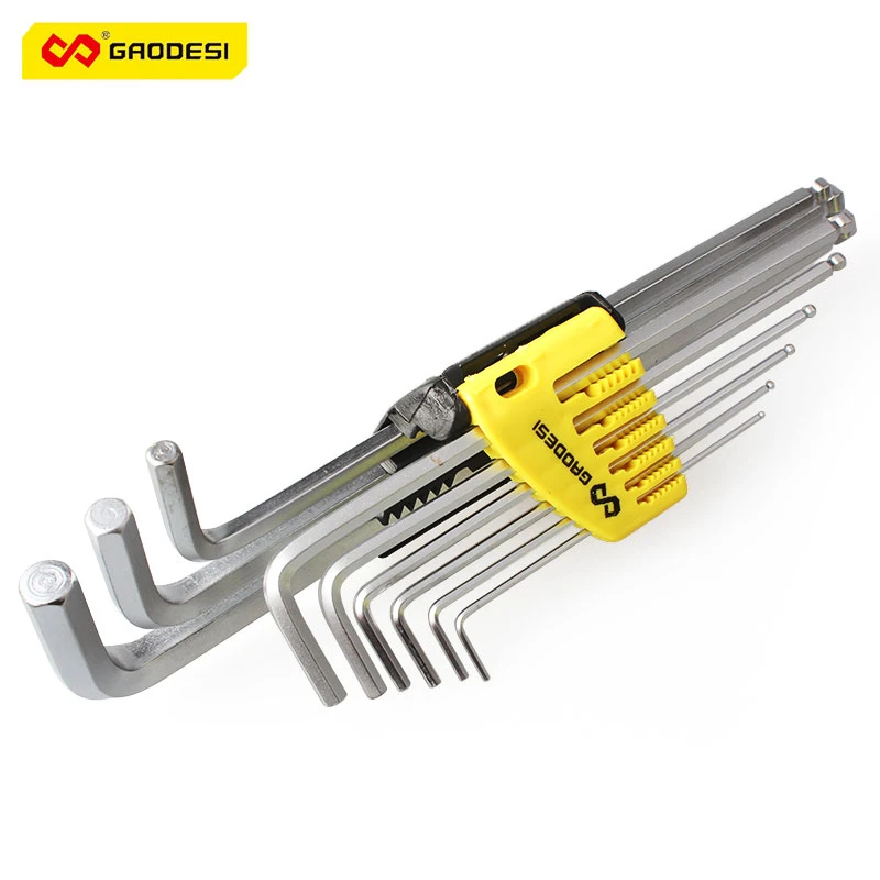 9PC Metric Ball Ended Mini Hexagon Hex Allen Key Wrench Set CR-V Wrench ...