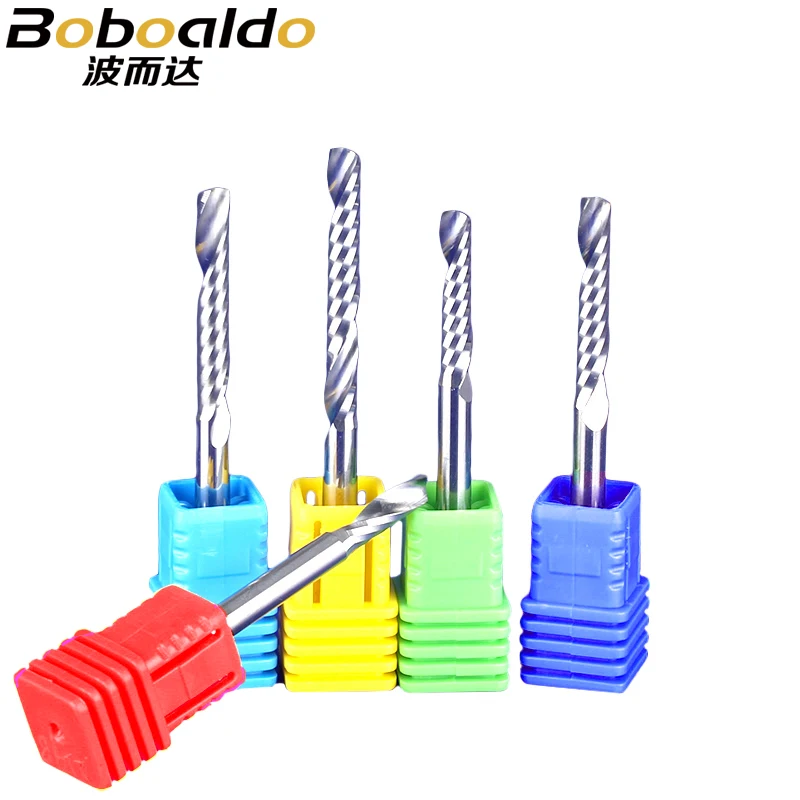 3-175Mm-1-Fluit-Spiral-Frezen-Cnc-End-Mill-Mdf-Fresa-Frees-Een-Aa-Aaa ...