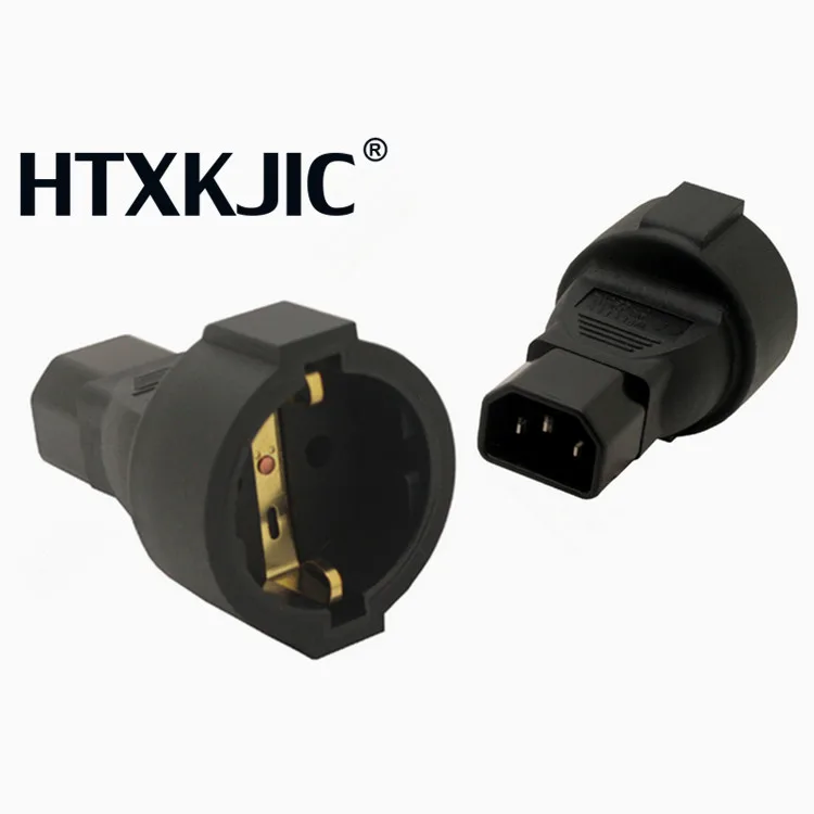 1PC Power Plug Adapter IEC 320 C14 to EU European German Female Power ...