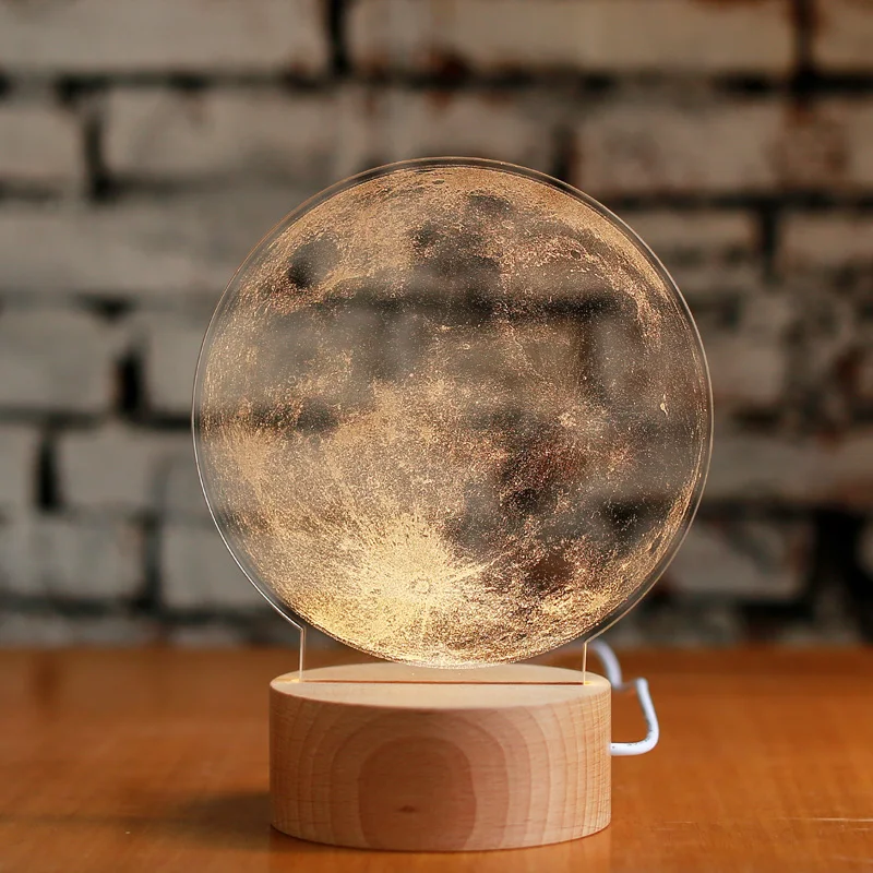 Dreamer Creative Moon 3d Table Lamp Moon Night Lamp Birthday Valentine ...