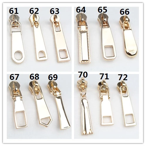 5# Metal Square Circular Shape Zipper Sliders Zipper Pulls Used For 5 ...