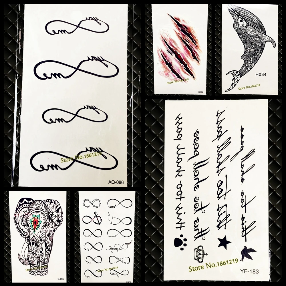 Pegatina-de-tatuaje-temporal-con-patr-n-de-infinito-falso-para-hombres ...