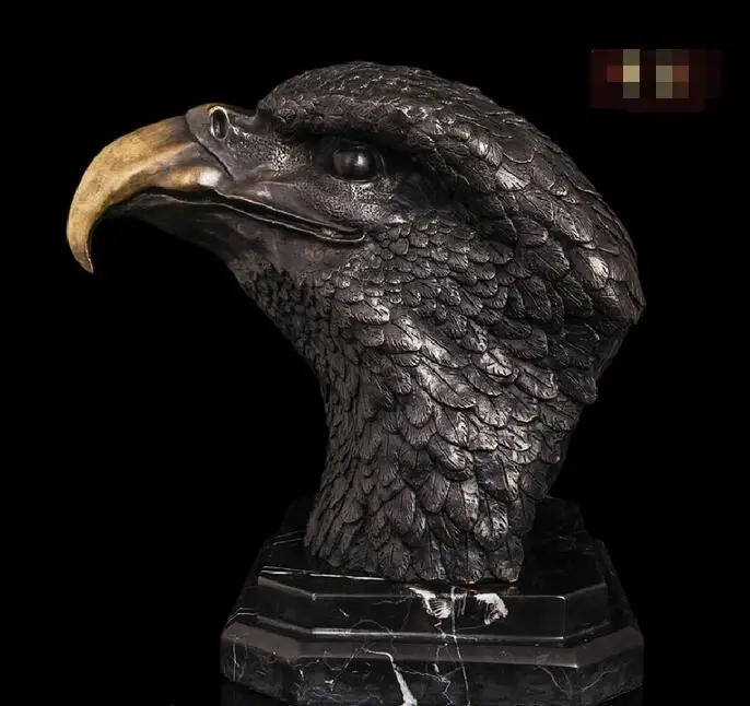 10 Western Art Sculpture Bronze Copper Marble Eagle Hawk Head Statue ...