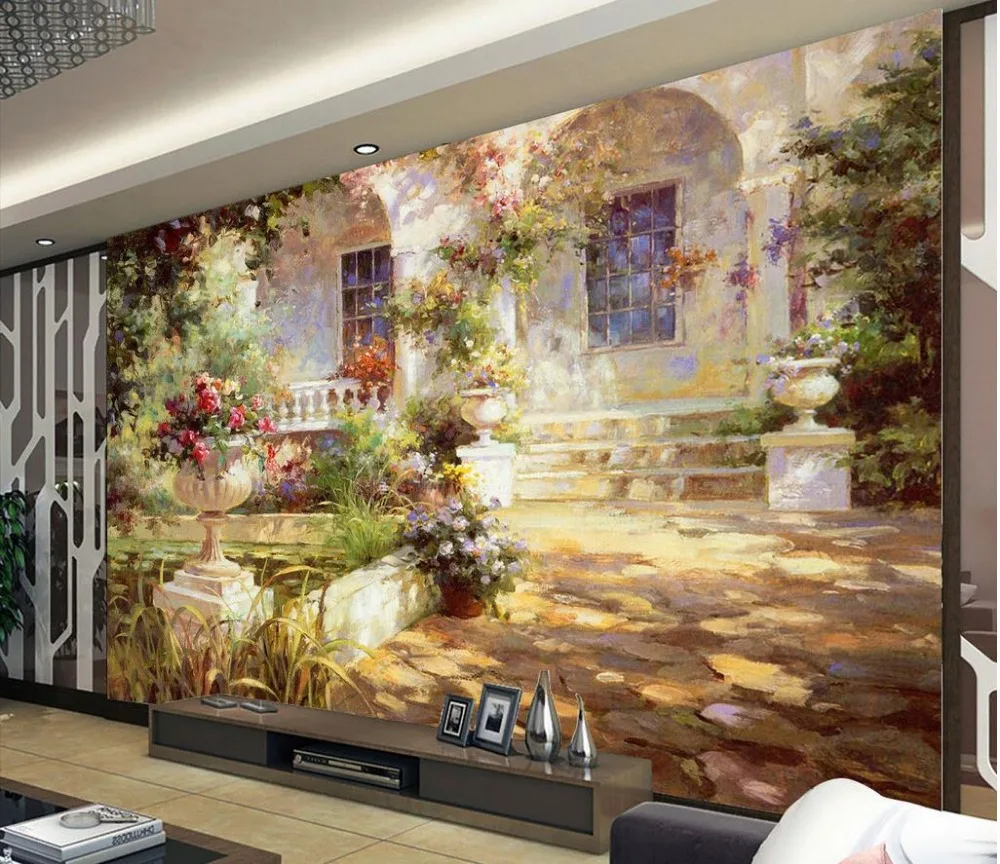 3d Customized Wallpaper Custom 3d Wallpaper Mediterranean Landscape ...