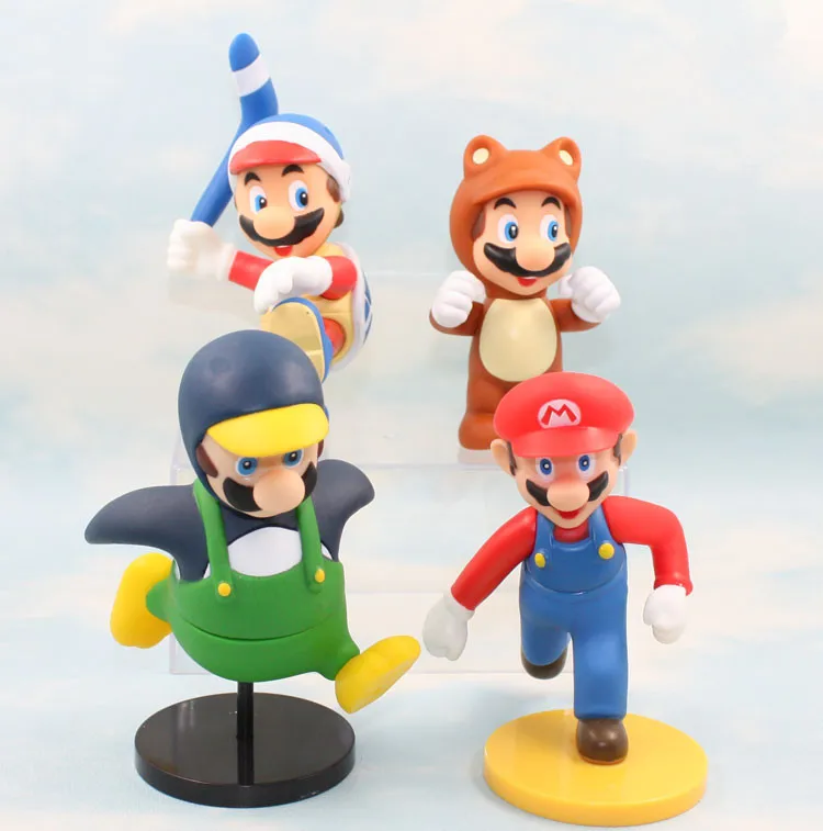 4 PIECE NINTENDO MARIO PVC FIGURE SET|pvc calendar|pvc rugpvc figure ...